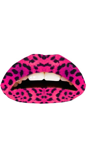 Violent Lips Leopard Pink Temporary Lip Tattoo Makeup Lipstick ShopAA